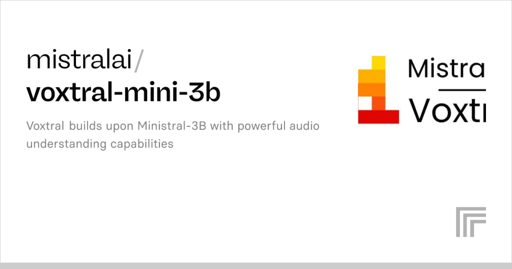 Mistral Voxtral Mini (3B): Open‑Source Voice AI for Transcription ...